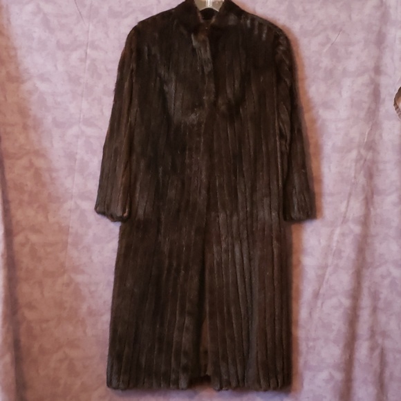 Saga Furs | Jackets & Coats | Saga Mink Fur Coat Small Size 8 Dark ...